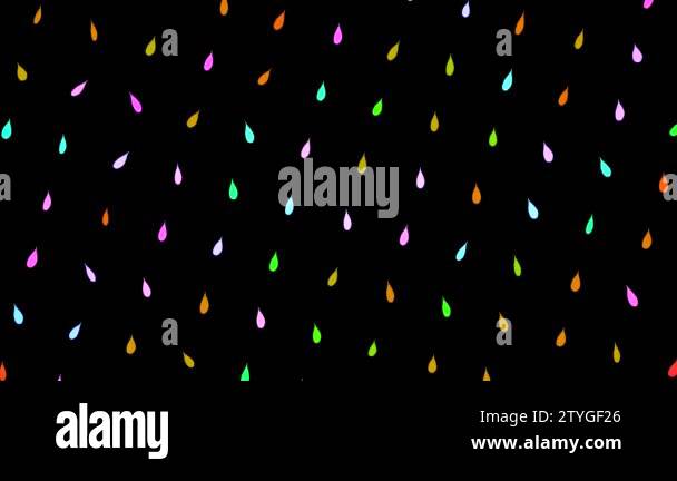 Background of rotating colorful leaves on black backdrop. Animation ...