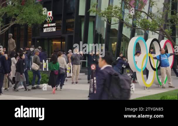 Statue of pierre de coubertin and olympic rings Stock Videos & Footage ...