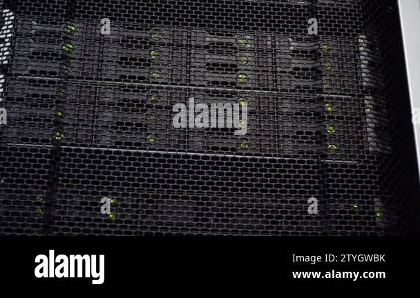 HDD SATA Big Server Rack in data center Stock Video Footage - Alamy