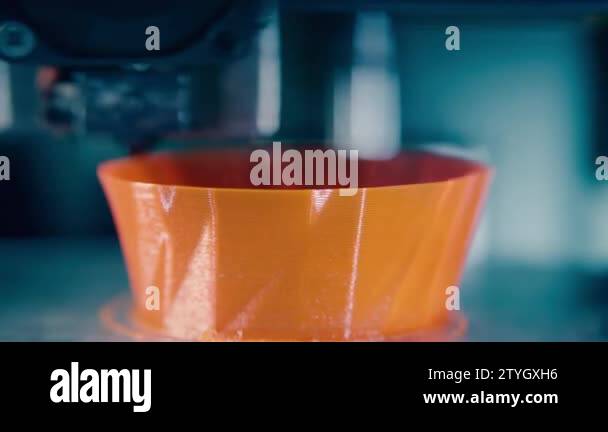 Printing machine is manufacturing a 3D-object in fast motion Stock ...