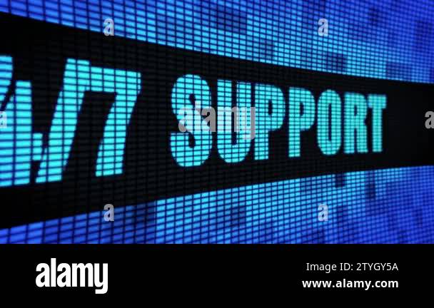 24 7 Support Side Text Scrolling LED Wall Pannel Display Sign Board ...