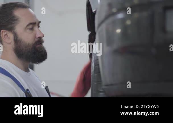 Portrait handsome bearded mechanic Stock Videos & Footage - HD and 4K ...