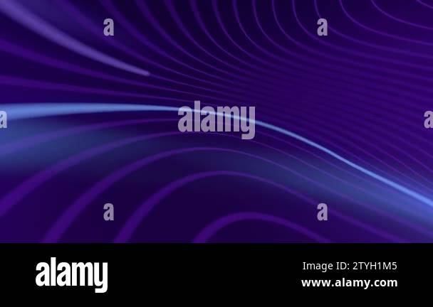 Deformed wavy wires with motion glowing lines on splines. 3d loop ...