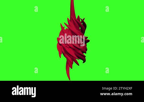 3D Rotating Virus Cells in Green Screen Background Coronavirus Concept ...