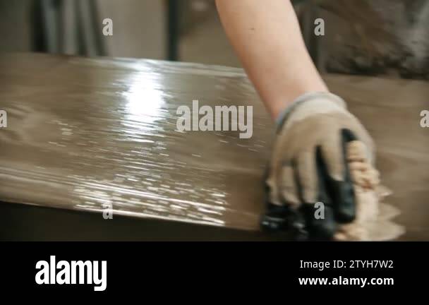 Working in the concrete industry - washing concrete slab with special ...