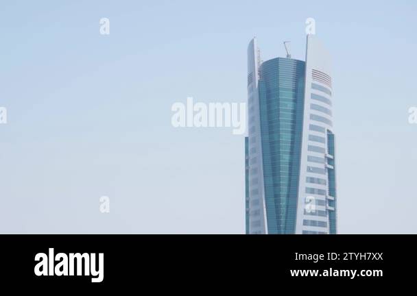 Skyscraper blue modern downtown scene buildings waterfront panoramic ...