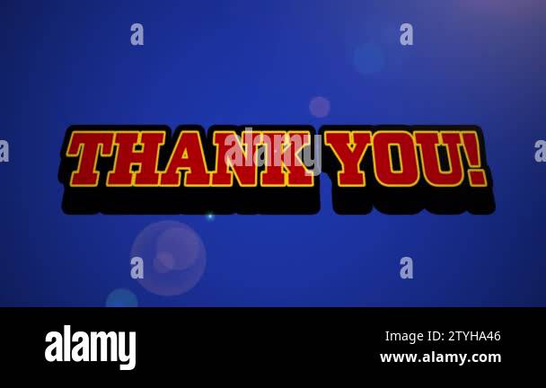 Animation of vintage video game screen with the words Thank You written ...