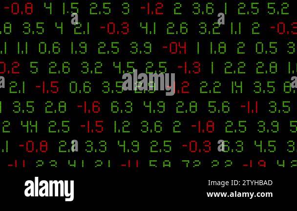 a stock market background with green and red numbers that scrolls ...