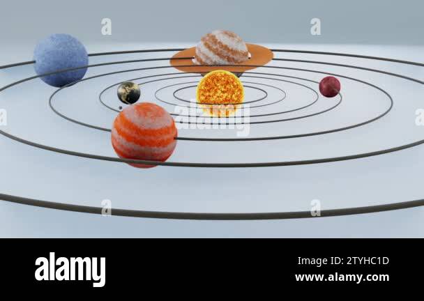 3d render planets of the solar system Stock Video Footage - Alamy