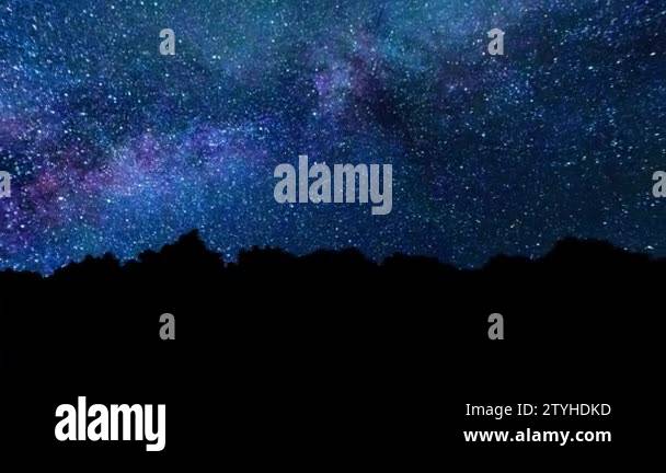 The Milky Way Appears From Behind The Trees. Perseid Meteor Shower ...