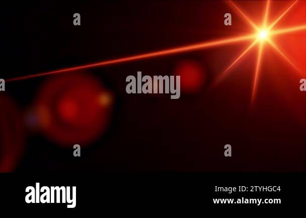 Lens flare burst light animation moving right vertical line over black ...