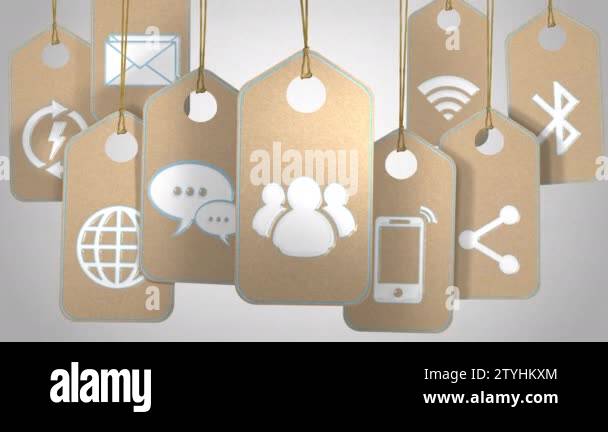 Technology communication icons symbols Stock Videos & Footage - HD and ...