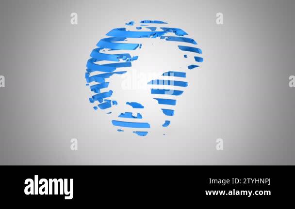 Rotation of the Earth. Gray background, 2 in 1, loop (151-600 frames ...