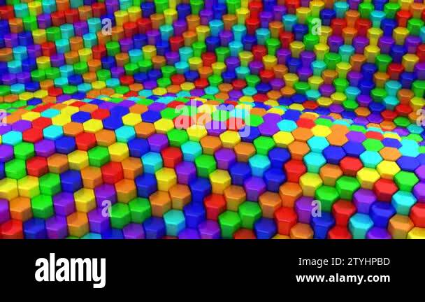 Hexagons Formed A Wave. Abstract background, loop, created in 4K, 3d animation Stock Video ...
