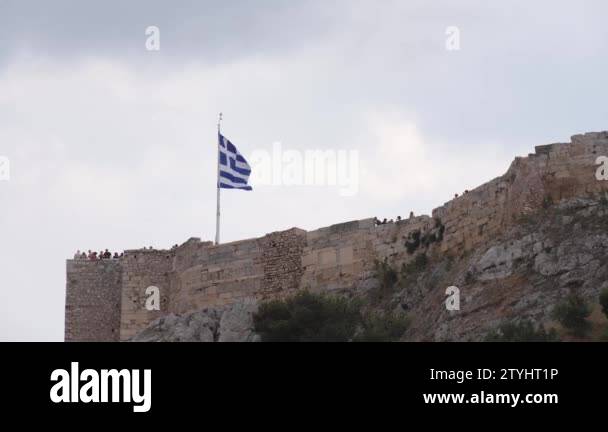 Greek flag of athens acropolis Stock Videos & Footage - HD and 4K Video ...