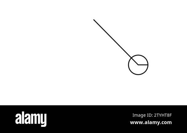 Loop of a Drawn Pendulum Indicating Geometry Angle Change Stock Video ...