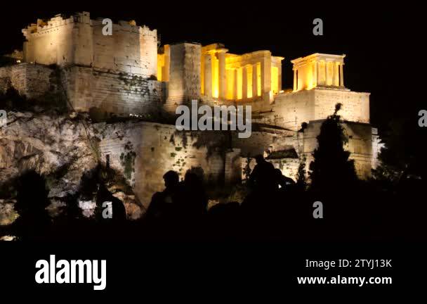 The illuminated greek temple Stock Videos & Footage - HD and 4K Video ...