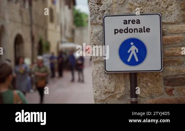Pedestrian zone road sign Stock Videos & Footage - HD and 4K Video ...