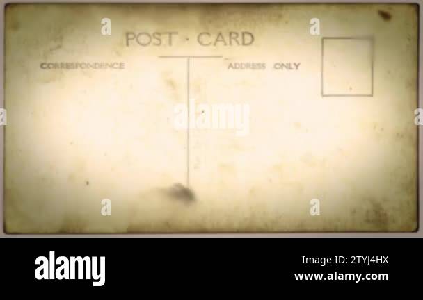 Vintage Postcards Stop Motion Frame Textured Loop/4k animation of a ...