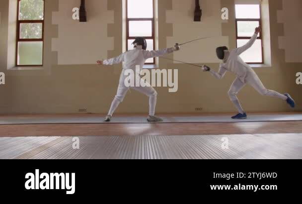 Two men wearing fencing Stock Videos & Footage - HD and 4K Video Clips ...