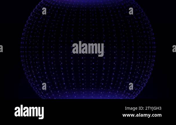 Circle Ball Dots Particle Design. Sphere Of Spinning Points, Particles. Loop animation Stock ...