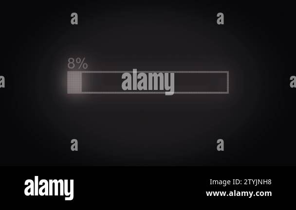 Loading bar animation on black screen. Loading bar, modern concept sign ...