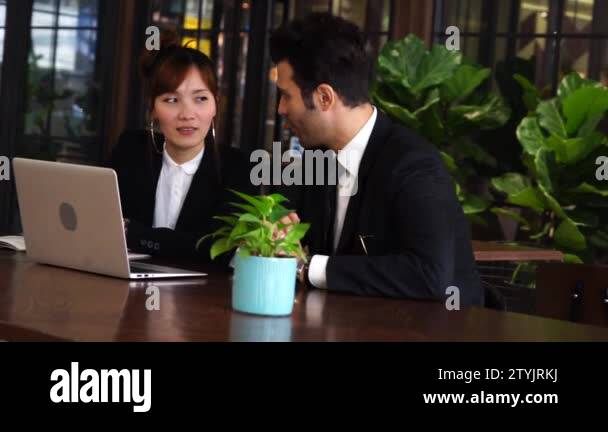 The group of employees meeting together show the best teamwork ...