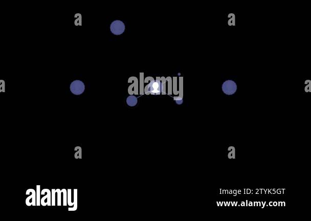 Network growing loop. Social Network animation for use in presentations ...