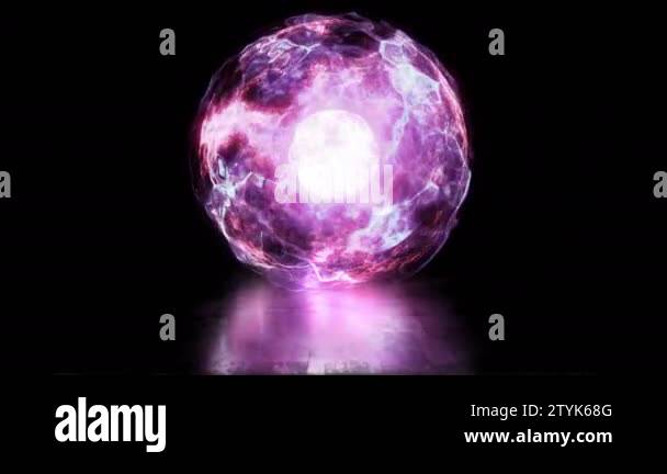 Ball of energy and plasma in the core of the reactor. Thermonuclear ...