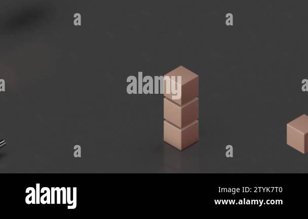 3D animation of the construction of an impossible triangle, its ...