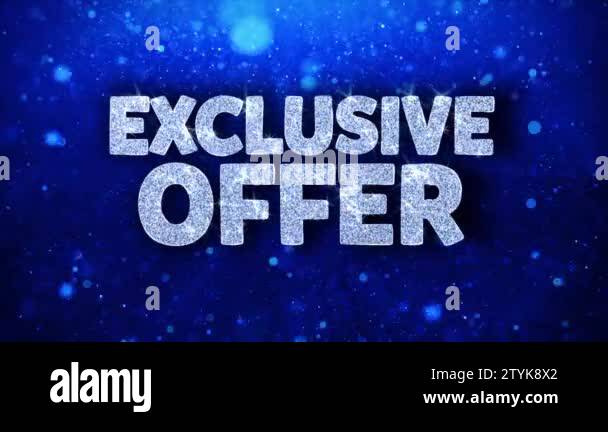 Exclusive Offer Blue Text Wishes Particles Greetings, Invitation ...