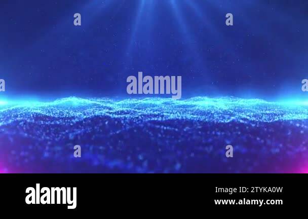 Blue elegant particles wave is a spectacular motion graphics background. Blue wave particles ...