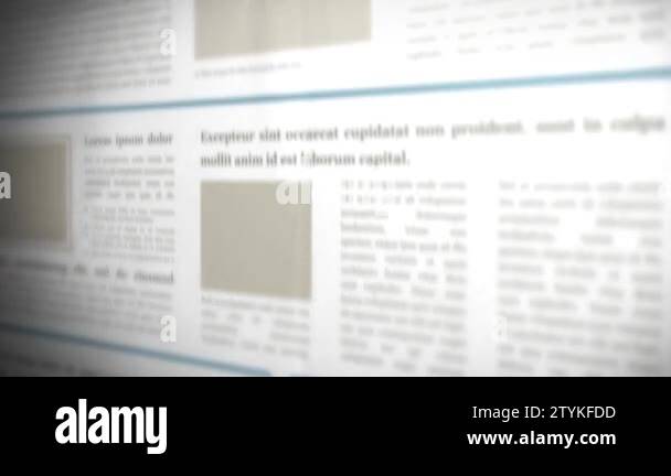 Scrolling 3d Newspaper Background/ 4k animation of an offset scrolling ...