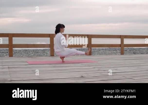 Woman balance on one foot Stock Videos & Footage - HD and 4K Video ...