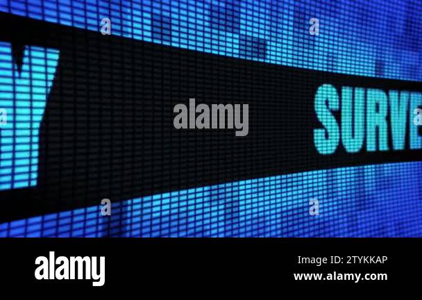 survey Side Text Scrolling LED Wall Pannel Display Sign Board Stock ...