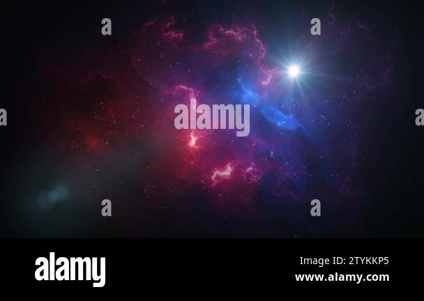 Fantastic Space Background With Nebula And Stars Loop/ 4k animation of ...