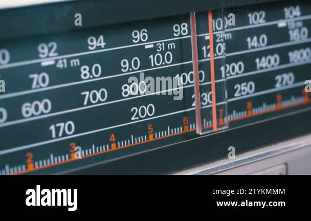 Tuning Analog Radio Dial Frequency on Scale of the Vintage Receiver ...