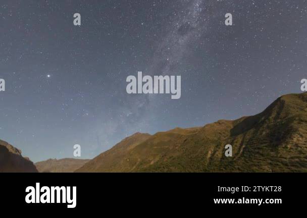 Andes mountains nightscape - The Milky Way galactic core, Jupiter ...