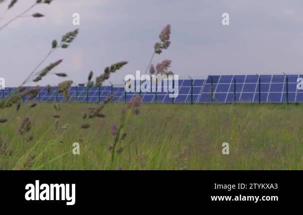 Photovoltaic power station with cell panels generating green energy ...