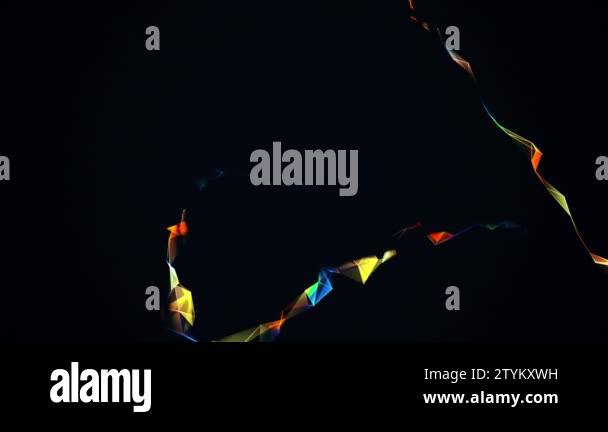 starlight leaving a trail with geometric elements and particles moving ...