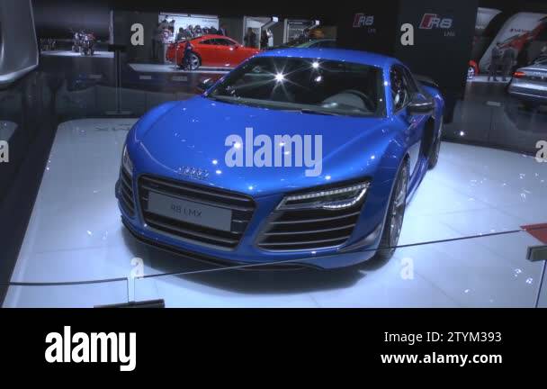 Audi R8 LMX the world's first serial car with lasers lights Stock Video ...