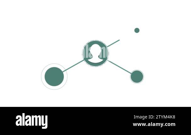Social Network People Icon Link Connection Technology Loop Animation ...