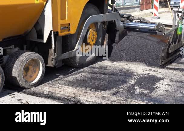 Asphalt road paving machine Stock Videos & Footage - HD and 4K Video ...