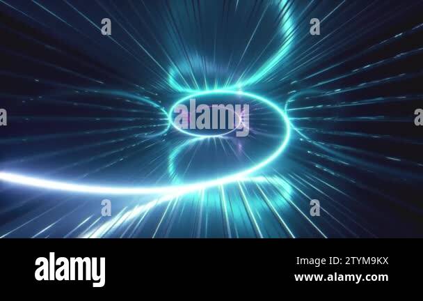 Abstract neon background. 3d render neon ultraviolet spiral spreads ...