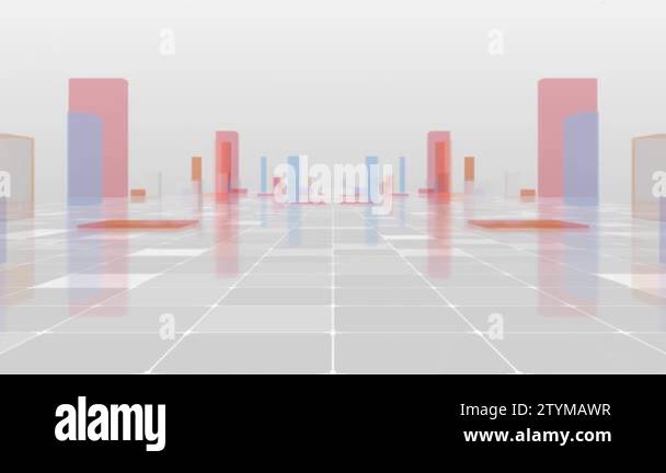 Clean cube floor background is simple color cube ground animation ...