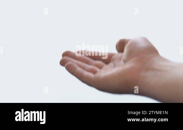 Person asking for help rising hands to Jesus Christ, praying god ...