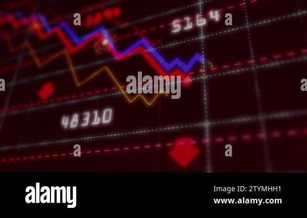 Crisis, recession, business crash, markets down, economic decline and ...