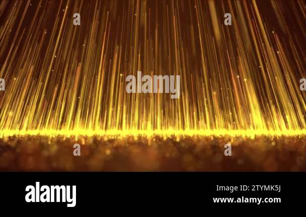 Luxury gold light streak particles rising is a spectacular motion ...
