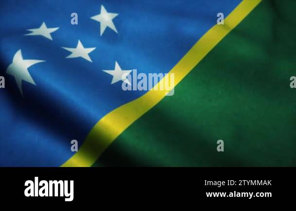Solomon flag waving in the wind. National flag of Solomon. Sign of ...