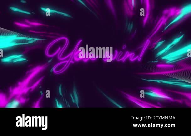 Animation of the words Challenge Accepted! in pink neon letters written ...